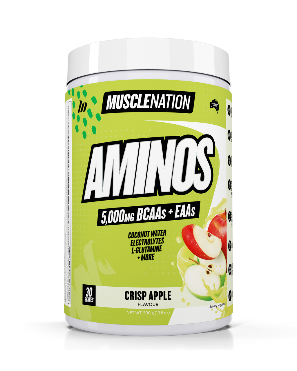 AMINOS + HYDRATION - Crisp Apple - 30 serves - Muscle Nation