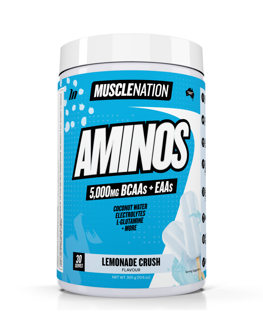 AMINOS + HYDRATION - Lemonade Crush - 30 serves - Muscle Nation