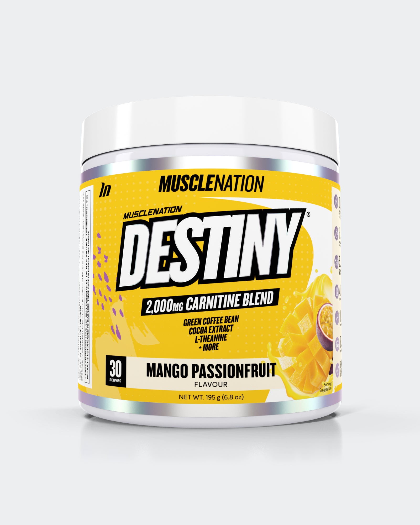 DESTINY Pre Workout Burn - Mango Passionfruit - 30 serves - Muscle Nation