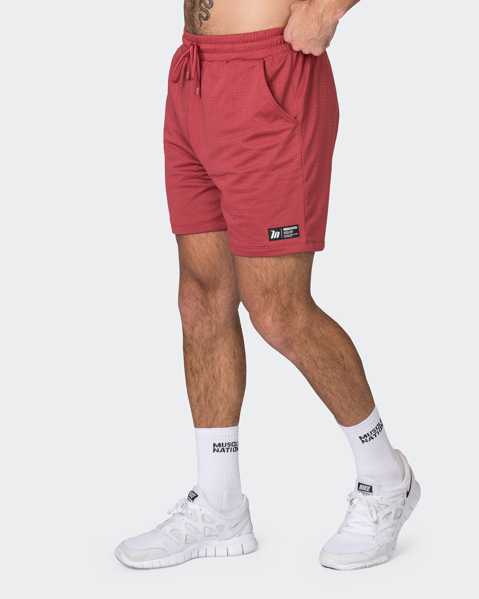Lay Up 5" Shorts - Dusty Red - Muscle Nation