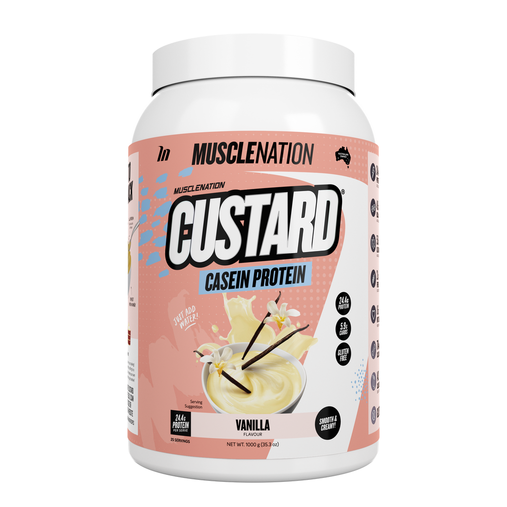 CUSTARD Casein Protein - Vanilla - 25 serves – Muscle Nation